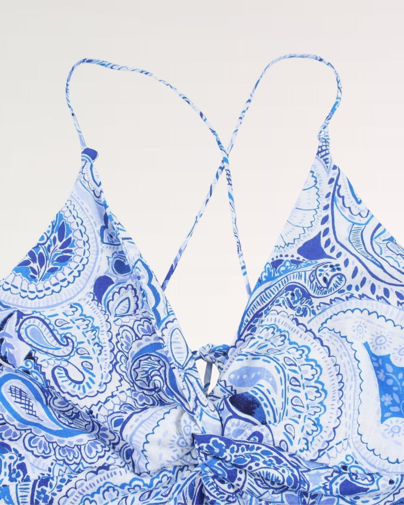 Corfu Greek Blue Dress